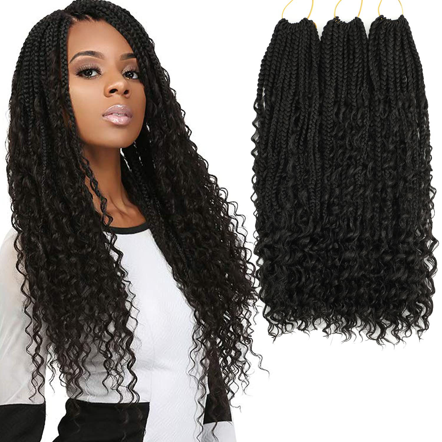 GetUSCart- 8 Packs Crochet Box Braids-20 Inch Boho Box Braids Crochet ...