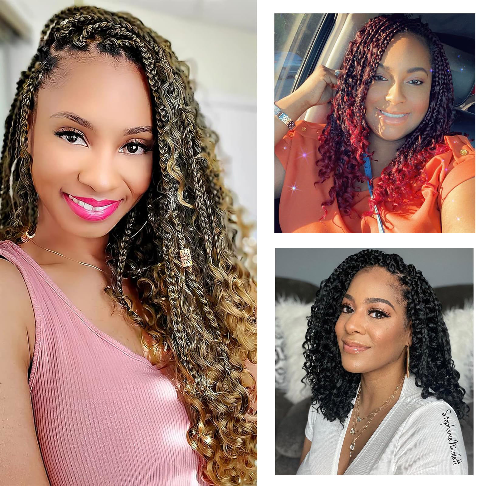 GetUSCart- 8 Packs Goddess Box Braids Crochet Hair -12 Inch Crochet Box ...