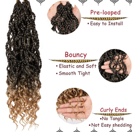 GetUSCart- Beverlee Boho Box Braids 8 Packs Goddess Box Braids 12 Inch ...