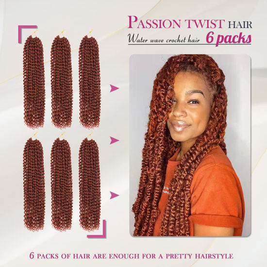 GetUSCart- Dansama Passion Twist Hair 6 Packs Water Wave Braiding Hair ...