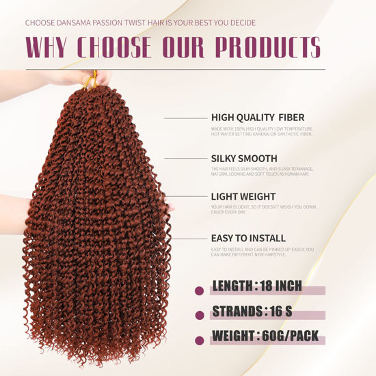 GetUSCart- Dansama Passion Twist Hair 6 Packs Water Wave Braiding Hair ...
