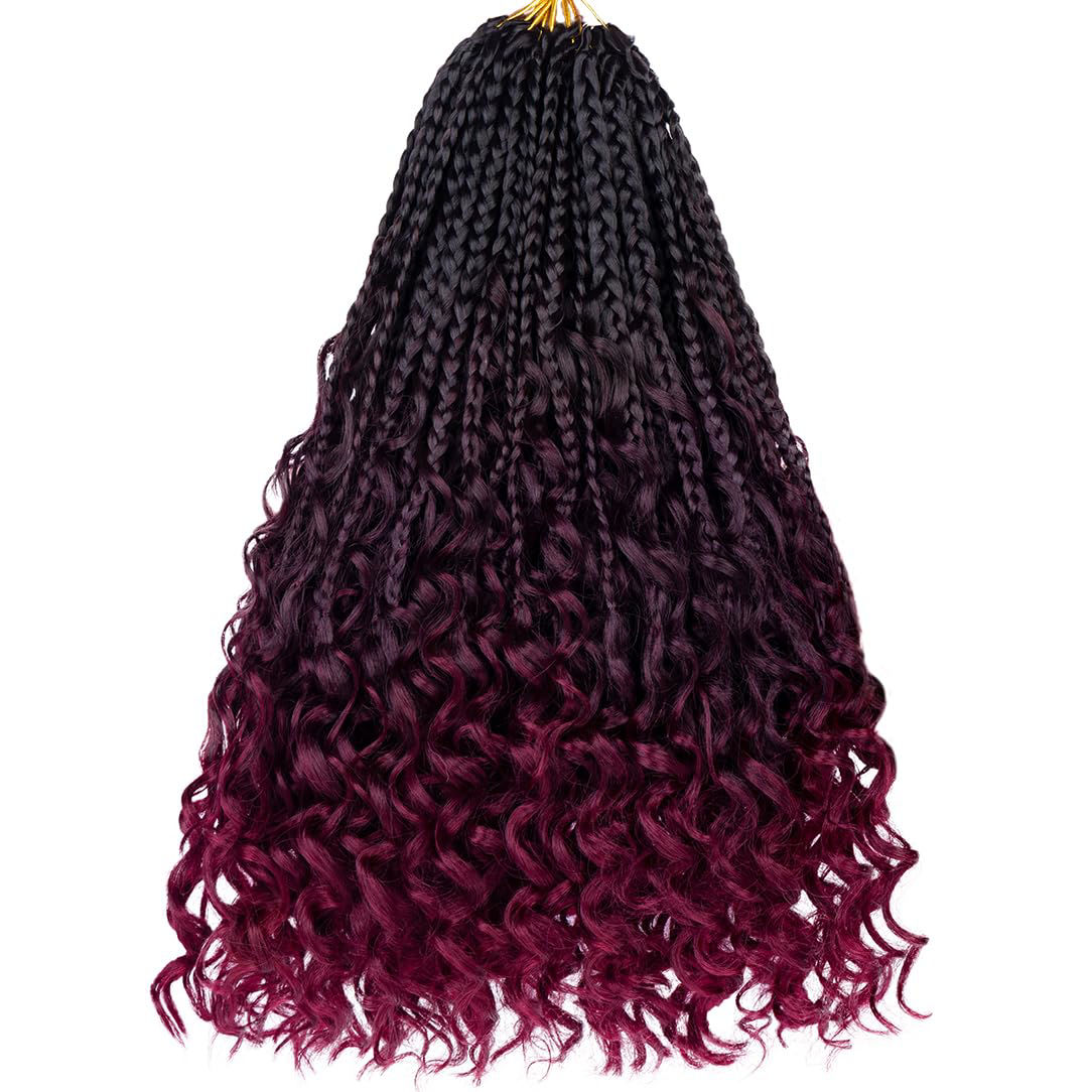GetUSCart- Beverlee 14 Inch Boho Box Braids 8 Packs Goddess Box Braids ...