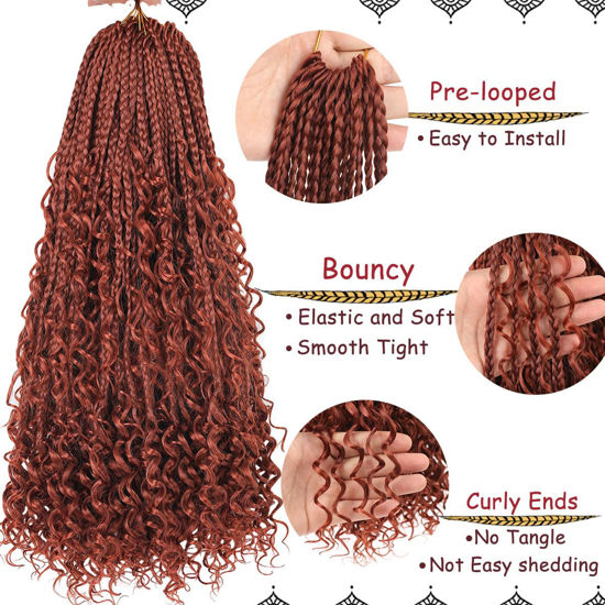 GetUSCart- Beverlee 18 Inch Boho Box Braids 8 Packs Goddess Box Braids ...