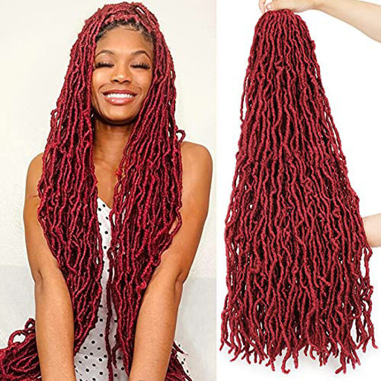 GetUSCart- Leeven 4 Packs Burgundy New Soft Locs Crochet Hair 36 Inch ...