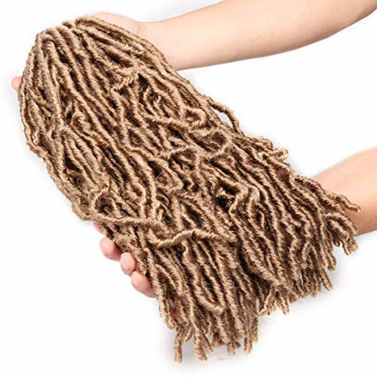 GetUSCart- Leeven Short New Soft Locs Crochet Hair 5 Packs 27# Natural ...
