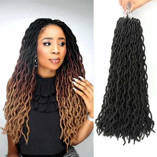 GetUSCart- Eliza 24 Inch Wavy Gypsy Locs Crochet Hair 7 Packs Goddess ...