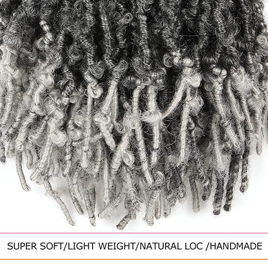GetUSCart- ToyoTress Butterfly Locs Crochet Hair - 16 Inch Ombre Gray ...