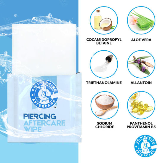 GetUSCart- Dr. Piercing Aftercare Wipes - Piercing Aftercare | Saline ...