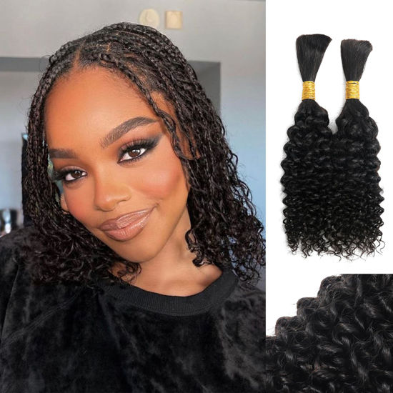 GetUSCart- Human Braiding Hair Curly Human Hair Braiding Hair For Boho ...