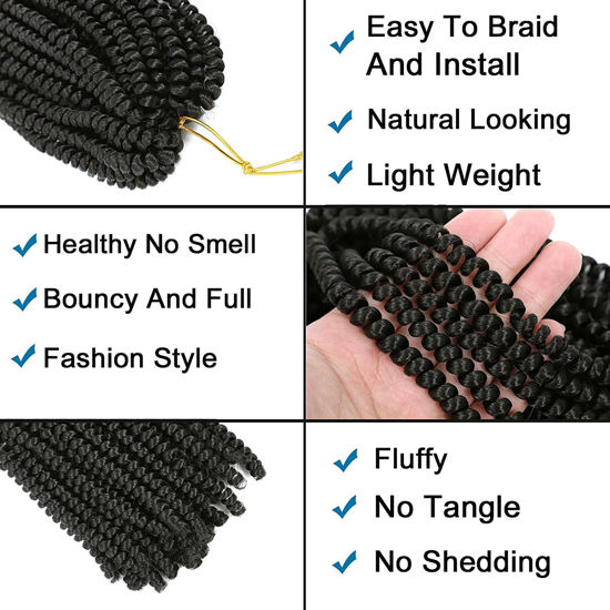 GetUSCart- Spring Twist Hair 12 inch 8 packs Spring Twist Crochet Hair ...