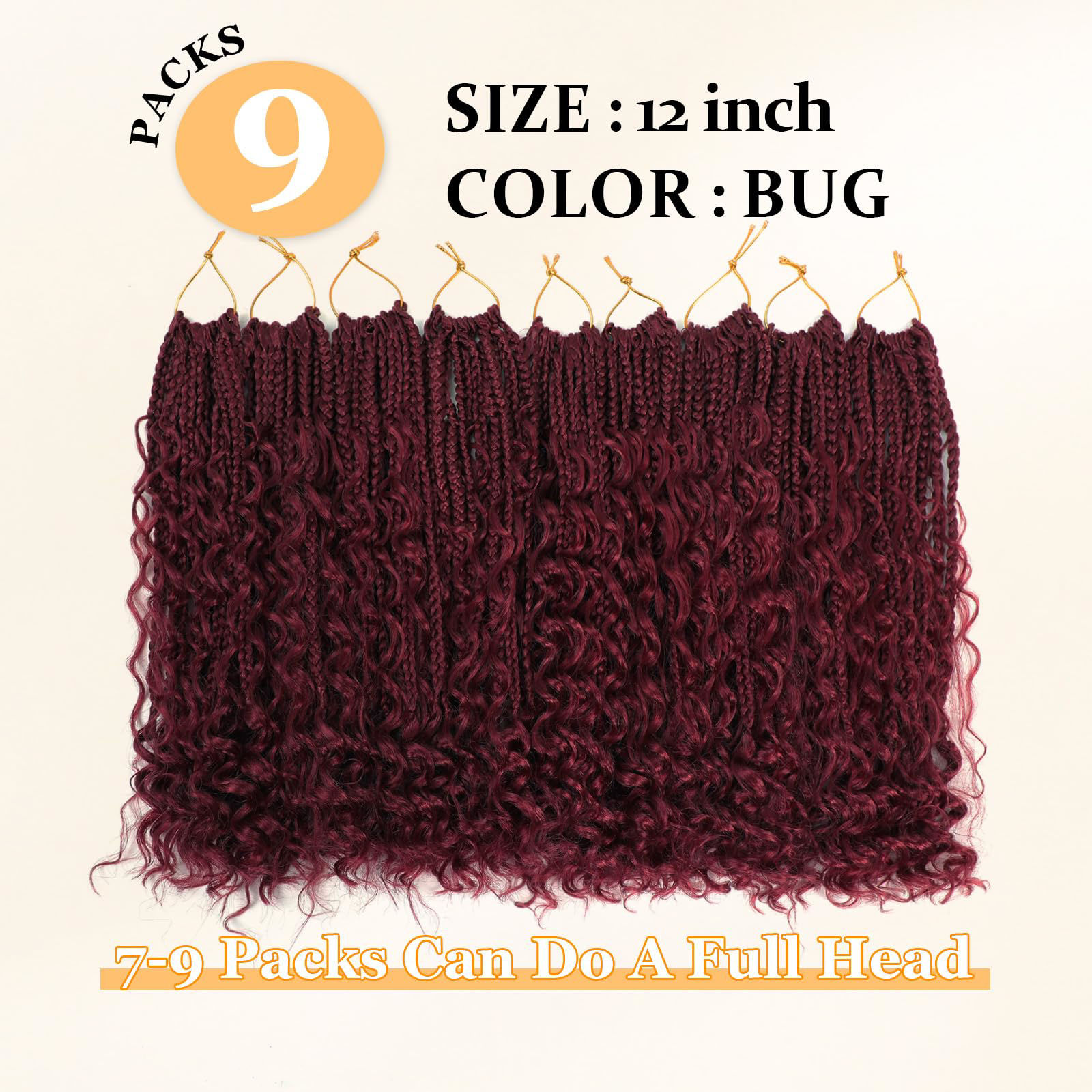 GetUSCart- Yewell Goddess Box Braids Crochet Hair 12 Inch Boho Crochet ...