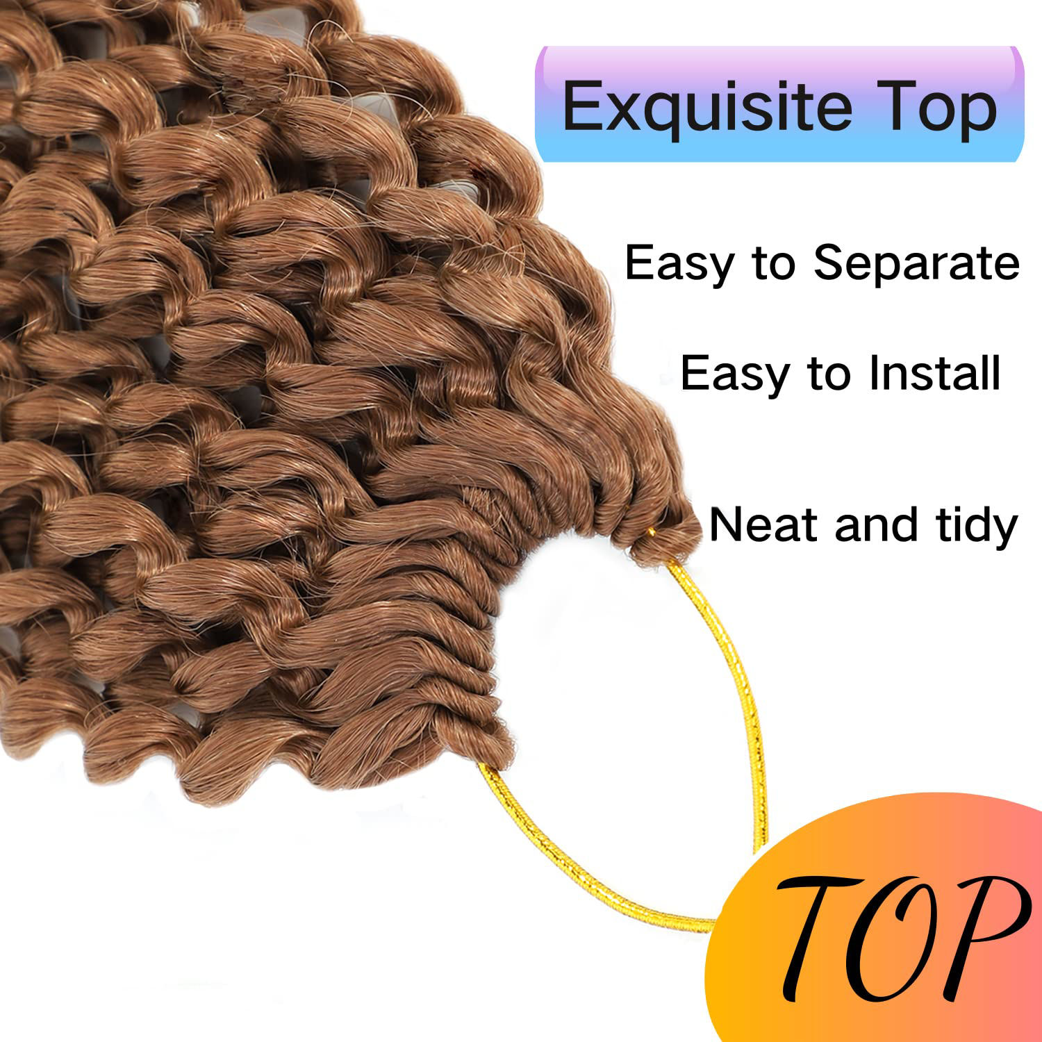 GetUSCart- Passion Twist Hair 8 Inch Water Wave Crochet Hair for Black ...