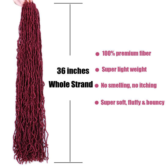 GetUSCart- 36 Inch 1 Packs Soft Locs BUG Red Color Burgundy Crochet ...