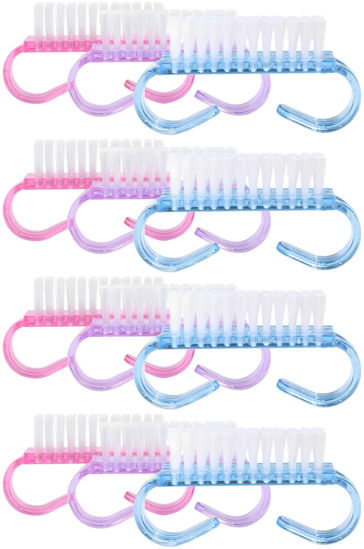 GetUSCart- 12-Pack Handle Grip Nail Brush(assorted color), Fingernail ...