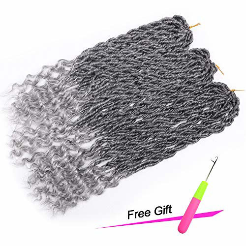 GetUSCart- GX Beauty 20Inch Faux Locs Crochet Hair Ombre Grey Goddess ...