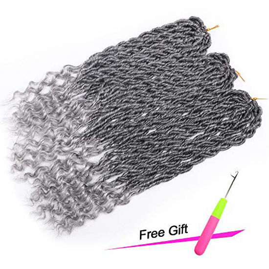 GetUSCart- GX Beauty 20Inch Faux Locs Crochet Hair Ombre Grey Goddess ...