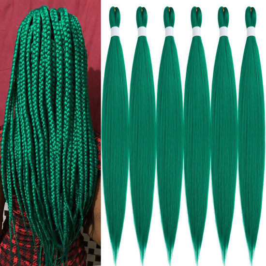 GetUSCart- Pre Stretched Braiding Hair 26 Inch Dark Green Turquoise ...