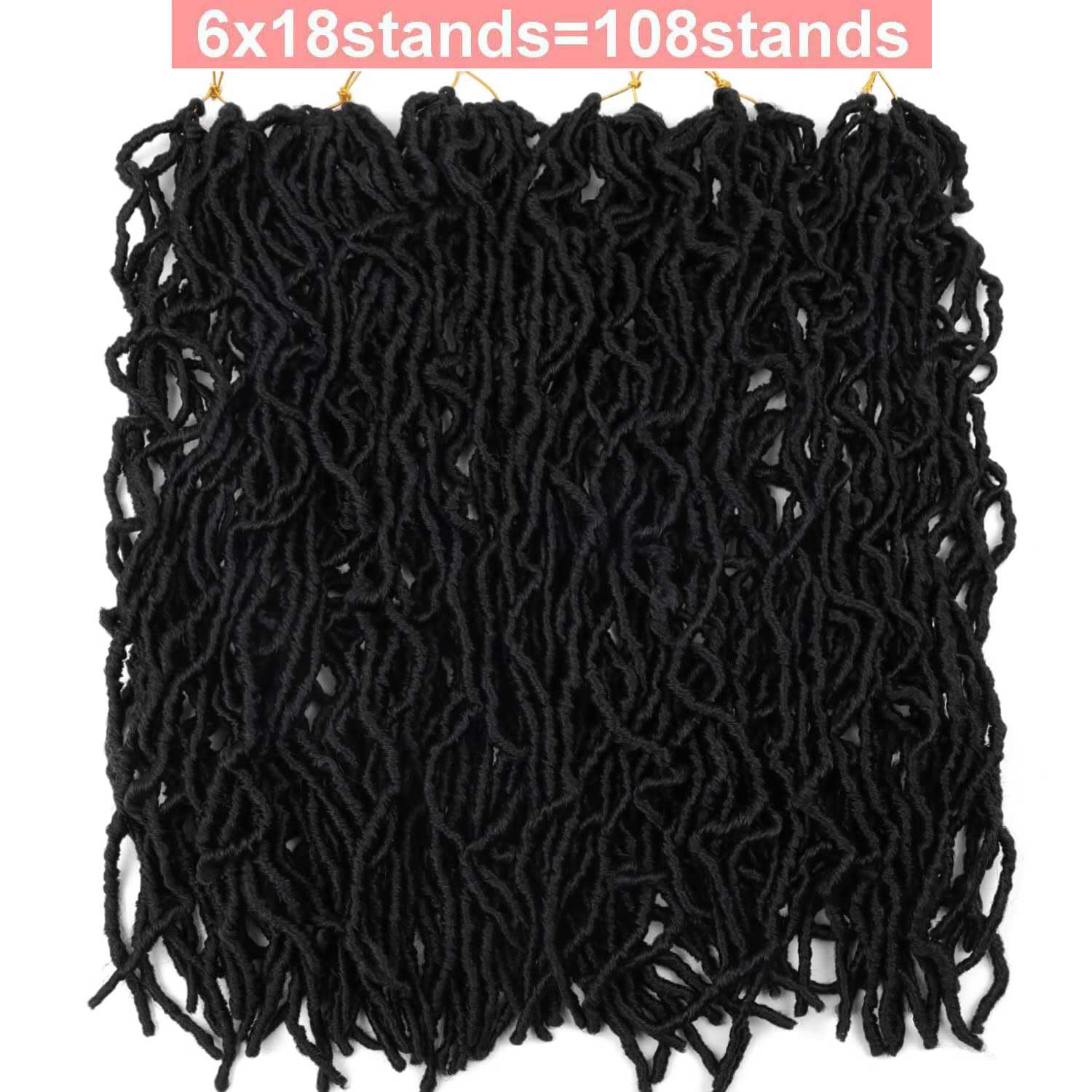 GetUSCart- 22 Inch Soft Locs Crochet Hair Pre Looped 6 Packs Faux Locs ...