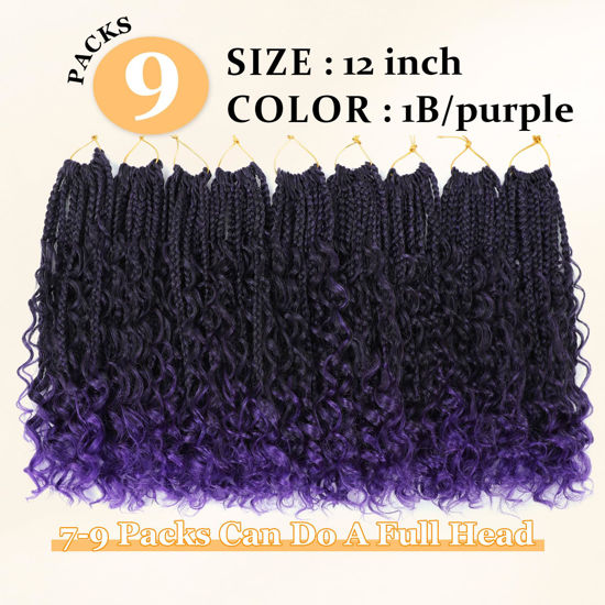 GetUSCart- Yewell Goddess Box Braids Crochet Hair 12 Inch Boho Crochet ...