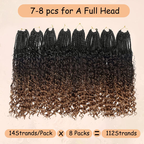 GetUSCart- Boho Box Braids Crochet Hair 16 Inch Goddess Braids Crochet ...