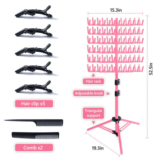 GetUSCart- Eastdone Braiding Hair Rack Standing Hair Extension Holder ...