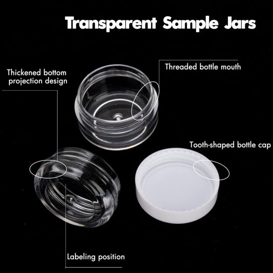 GetUSCart- 3 Gram Sample Containers with Lids, 25 Count Tiny Sample ...