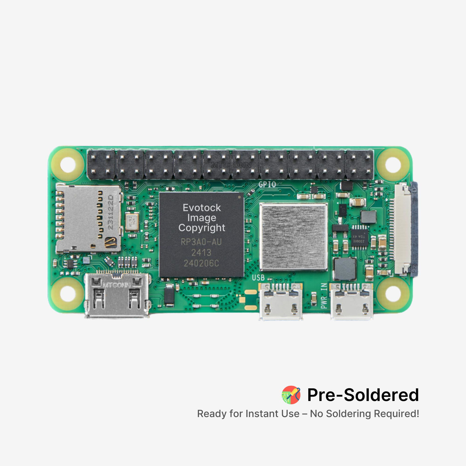 GetUSCart- Pi Zero 2 WH - Pre Soldered Header, Quad-Core 1GHz CPU, 512MB RAM, Wi-Fi & Bluetooth ...