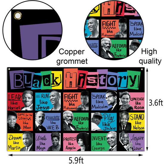 GetUSCart- Sunwer Black History Month Photo Booth Backdrop Juneteenth ...