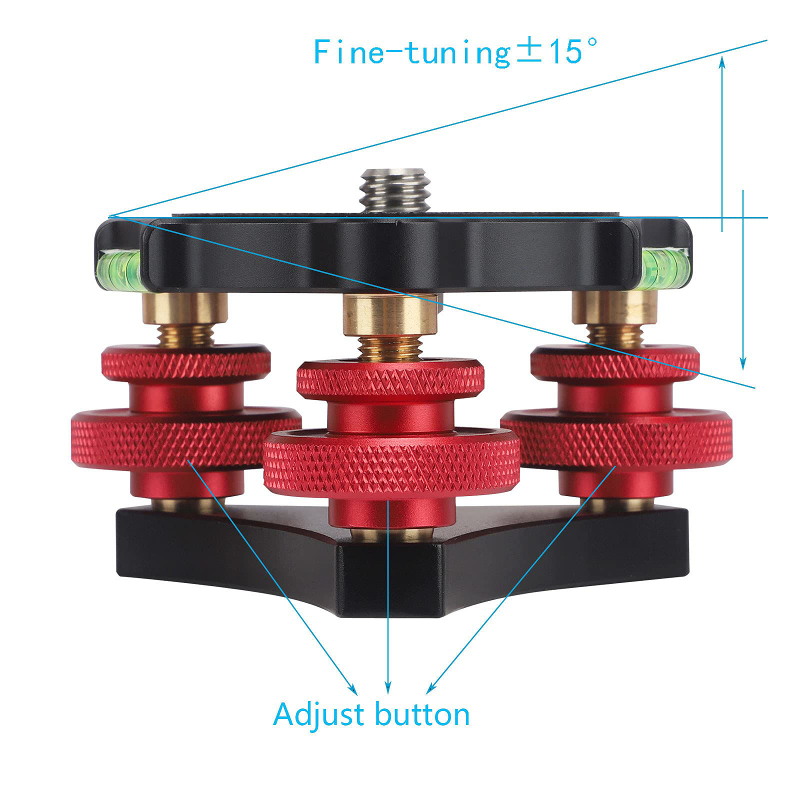 GetUSCart- Tripod Leveler Stand with +/-5 Degree Precision Adjustment ...