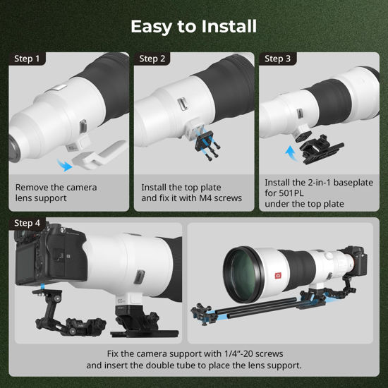 GetUSCart- SMALLRIG Camera Lens Support Kit, 501PL Ecosystem Shooting ...