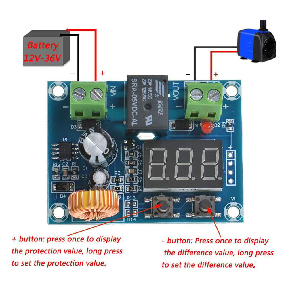 GetUSCart- ANMBEST Digital Low Voltage Protector 12V-36V Disconnect ...