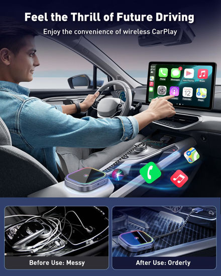 GetUSCart- FAHREN 2025 Full Upgraded Wireless Carplay Adapter for ...