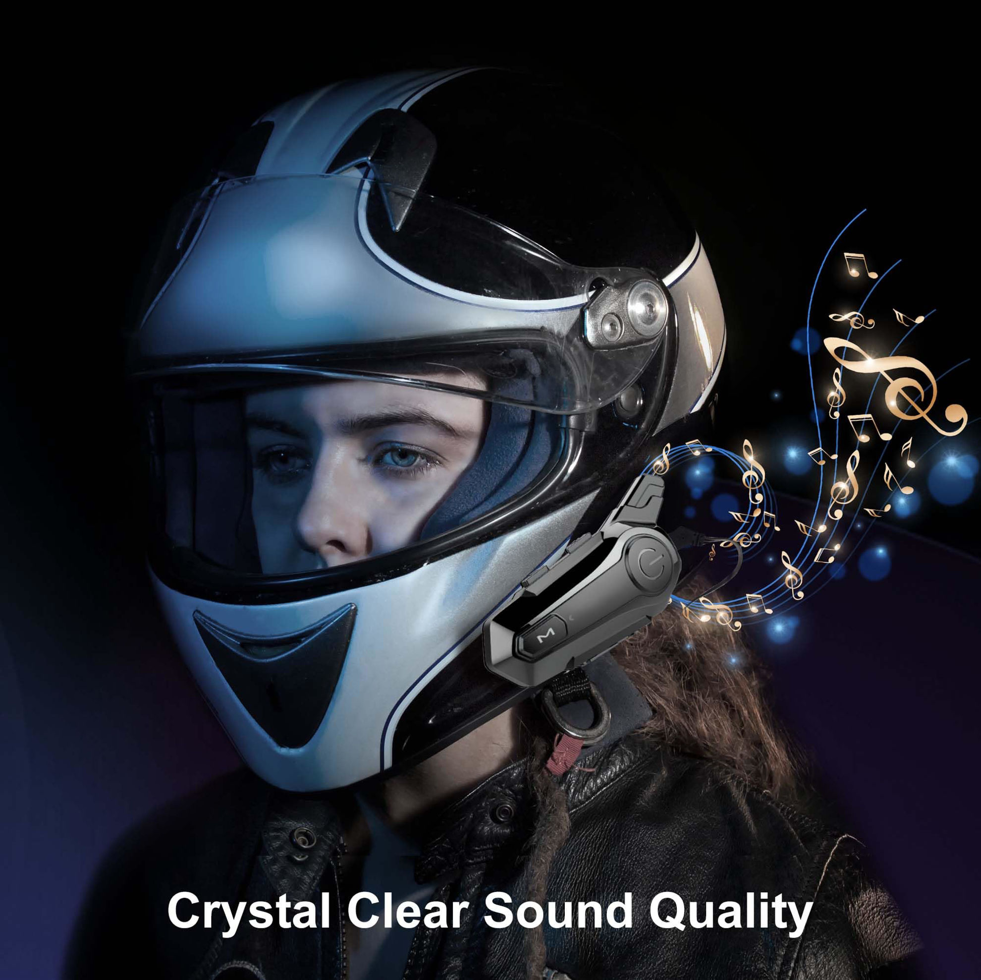 GetUSCart- cepkquis Motorcycle Bluetooth Headset Wireless Helmet 400M ...