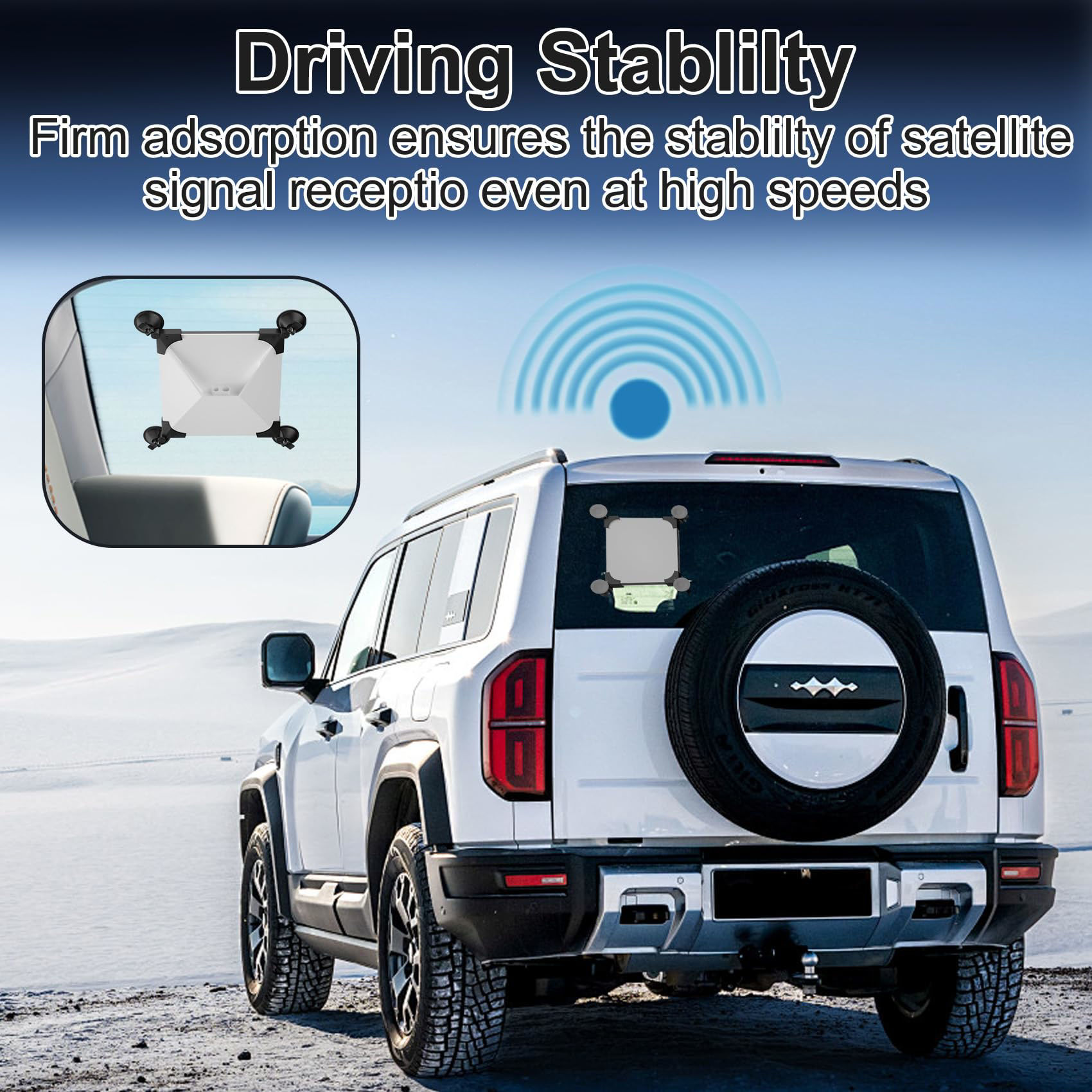 GetUSCart- Starlink Mini Car Mount, Starlink Mini Sunroof Suction Cup ...