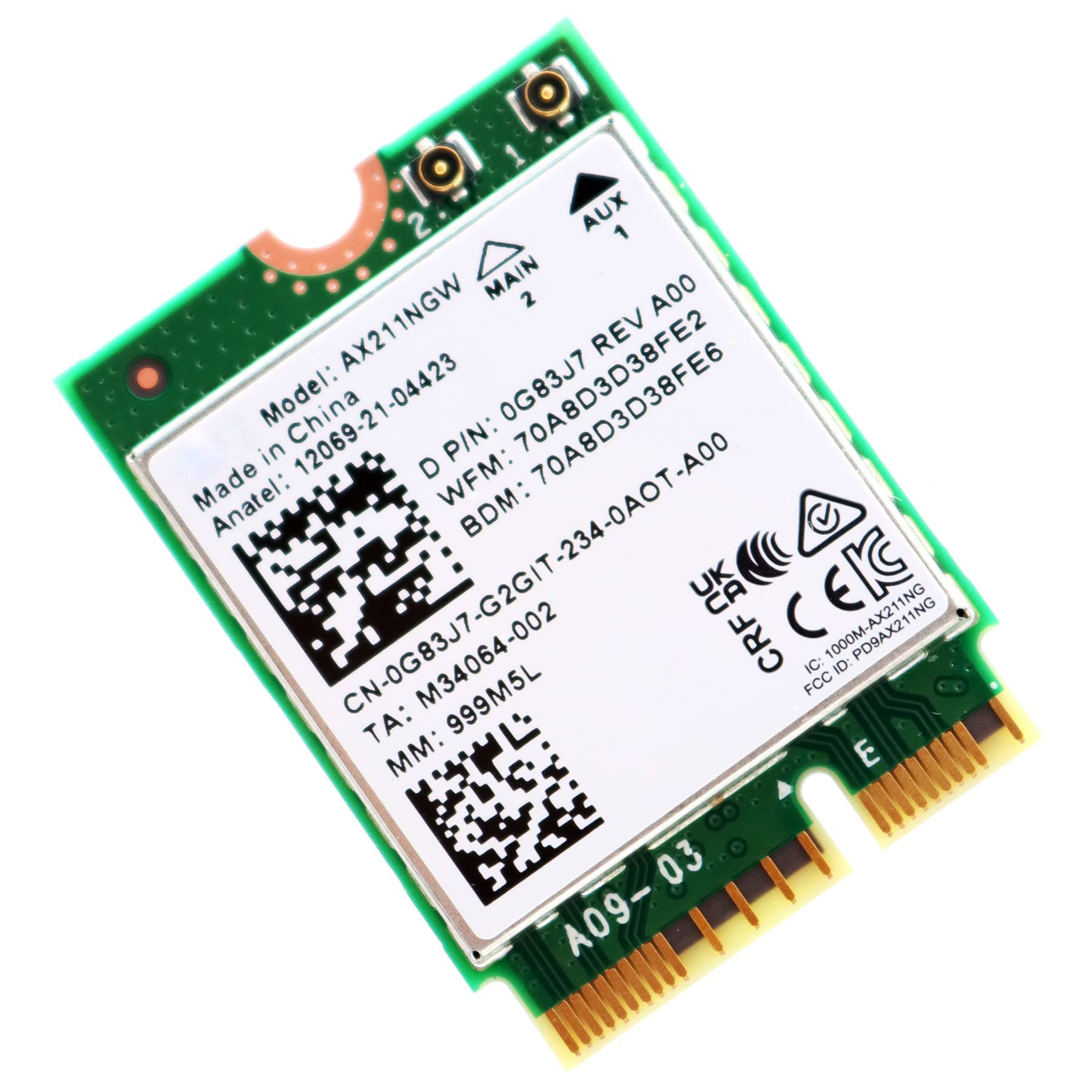 GetUSCart- Deal4GO AX211NGW 802.11AX 5GHz MU-MIMO Wi-Fi 6E M.2 CNVIo2 ...