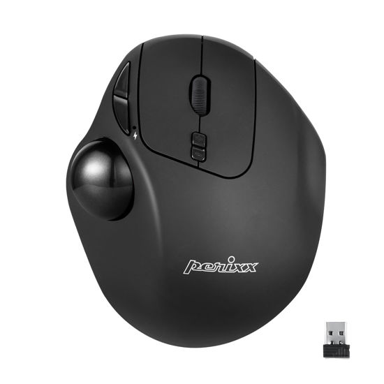 GetUSCart- Perixx PERIMICE-717BKB Wireless Trackball Mouse, Build-in 1. ...