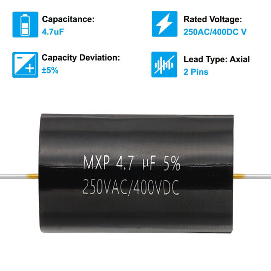 GetUSCart- PATIKIL 4.7uF 250AC/400DC V Frequency Divider Capacitor, 2 ...