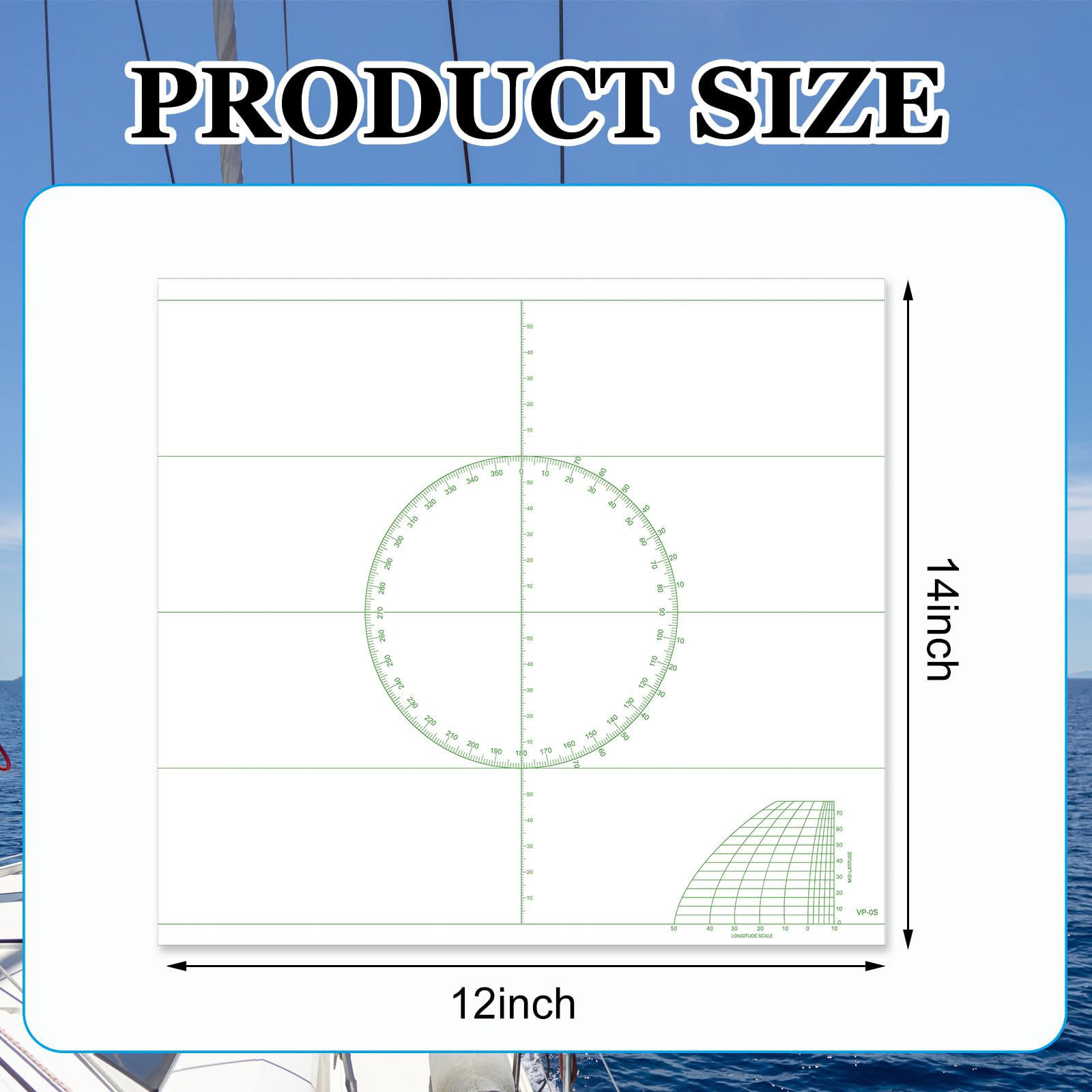 GetUSCart- Gilprop 50 Pcs Marine Navigation Universal Plotting Sheet 14 ...