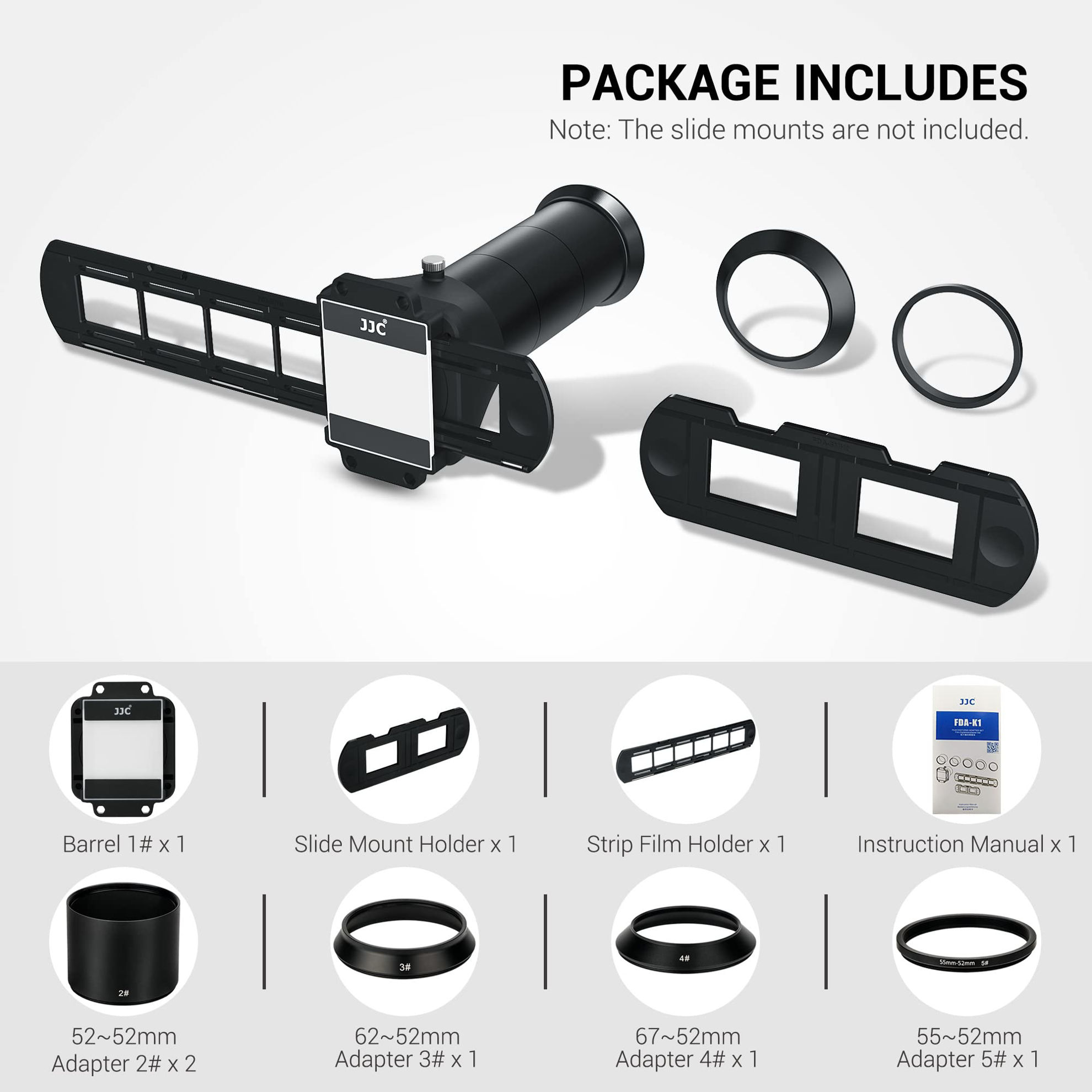 GetUSCart- JJC ES-2 Film Digitizing Adapter Set Kit for Negative ...