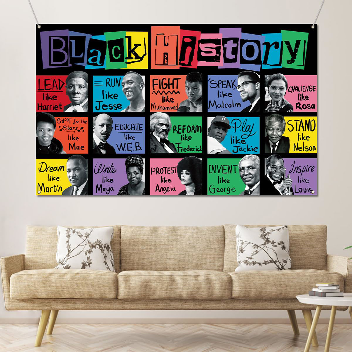 GetUSCart- Sunwer Black History Month Photo Booth Backdrop Pan African ...