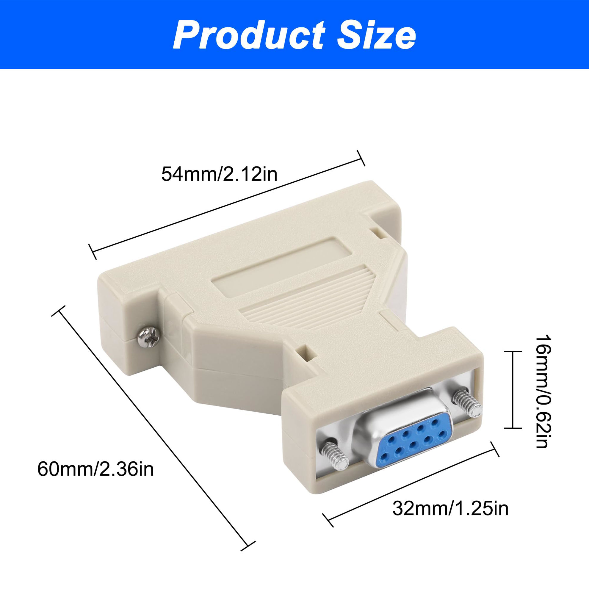 GetUSCart- MEIRIYFA DB9 to DB25 Serial Coupler Adapter,DB9 Female to ...