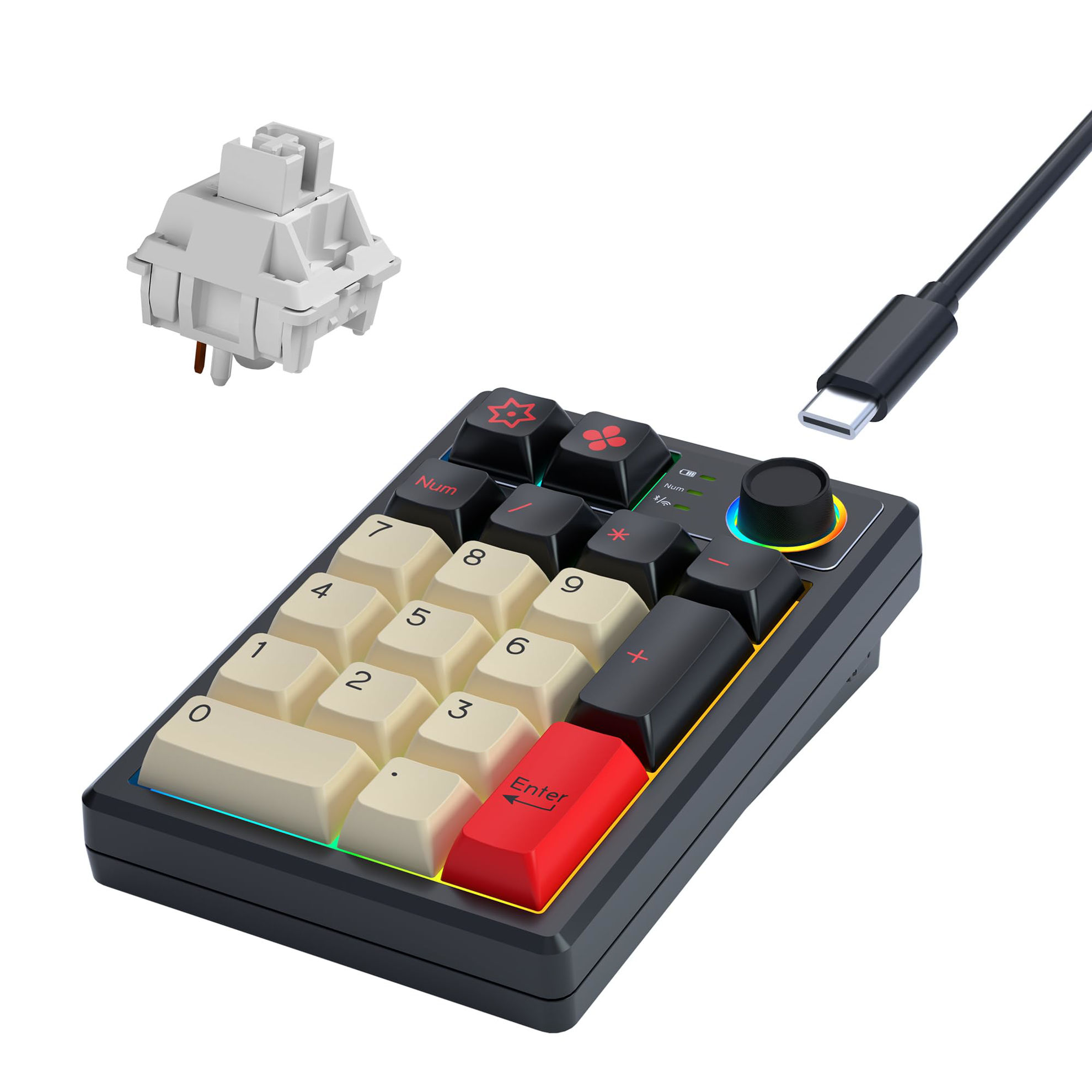 GetUSCart- KEYCOOL K19 Wireless Numeric Keyboard, Mechanical Number ...