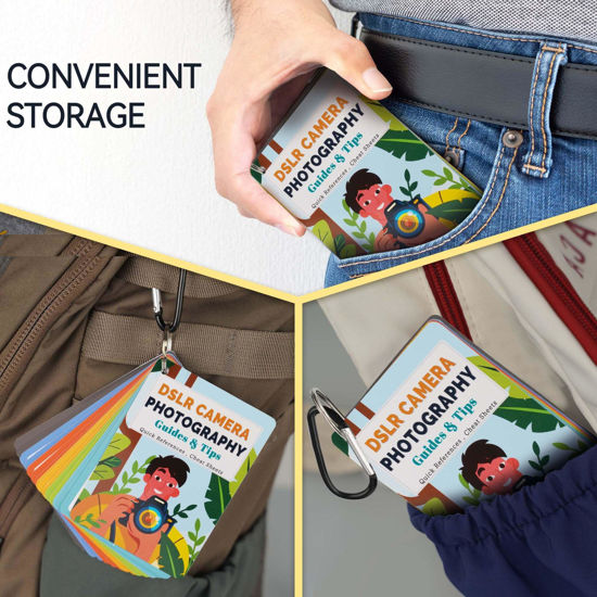 GetUSCart- Photography Cheat Sheet Cards for Man: Camera Quick Reference Card for Boy ...