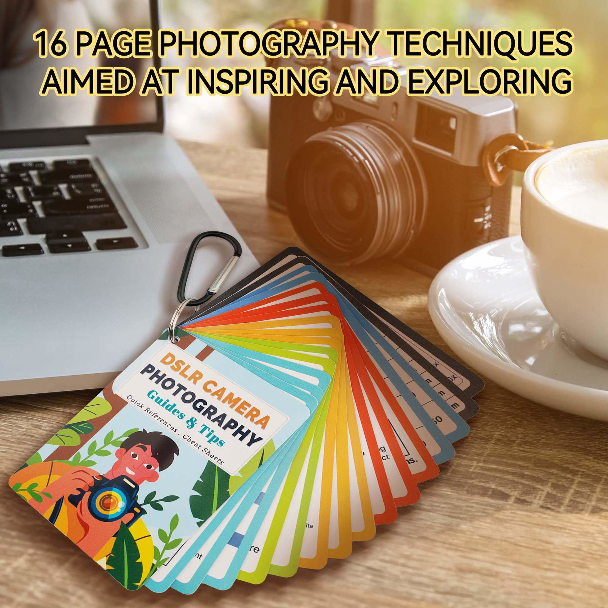 GetUSCart- Photography Cheat Sheet Cards for Man: Camera Quick ...