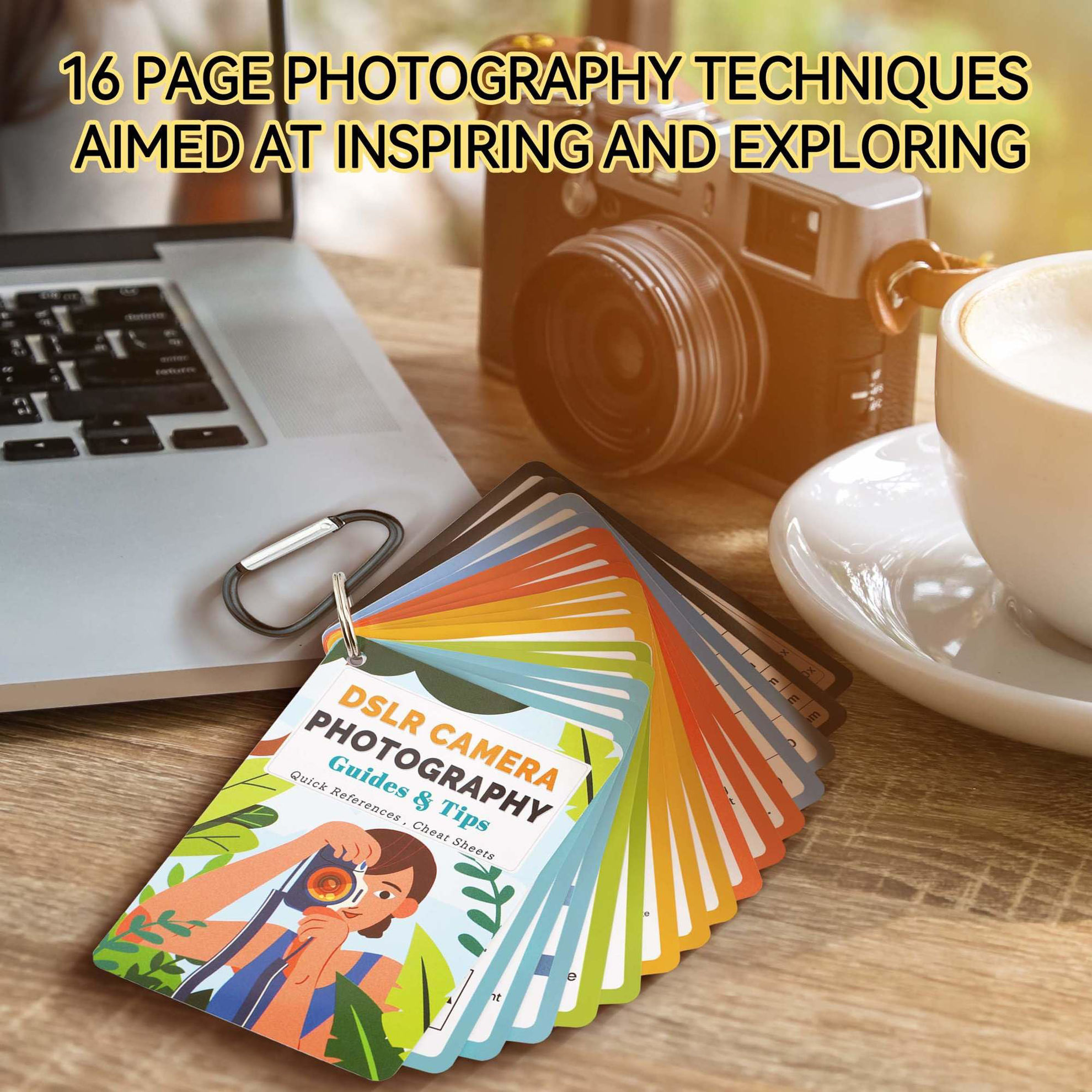 GetUSCart- Photography Cheat Sheet Cards for Woman: Camera Quick ...