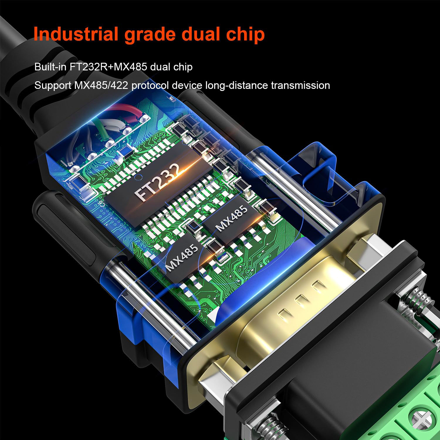 GetUSCart- OIKWAN USB to RS485/RS422 Serial Port Converter Adapter Cable with FTDI Chip Supports ...