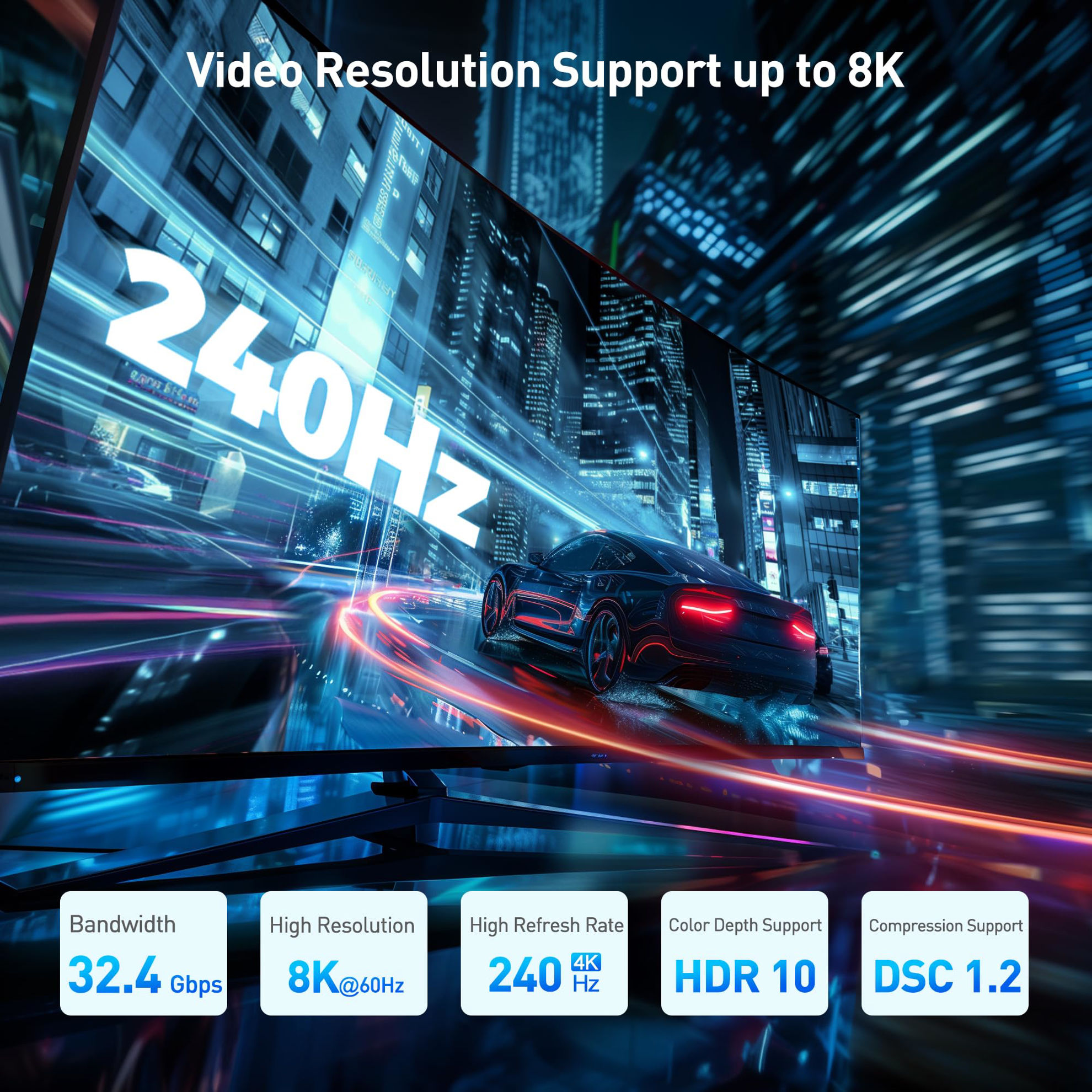 GetUSCart- Cable Matters 4K@240Hz Right Angle DisplayPort 1.4 Adapter ...