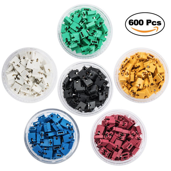 GetUSCart- 600 Pieces Standard Computer Jumper Caps Header Pin Shunt ...
