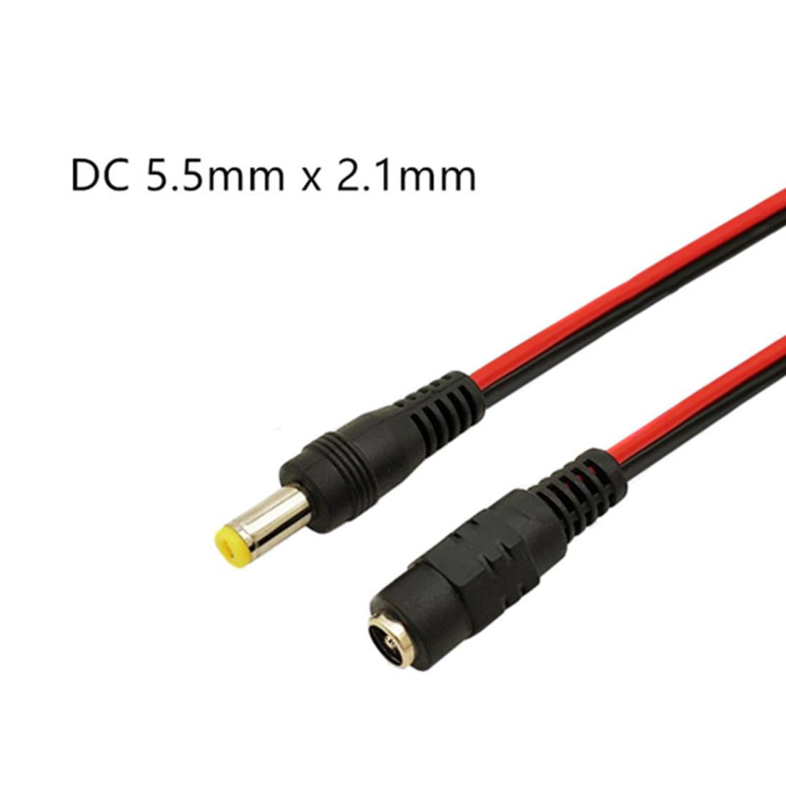 GetUSCart- QLXHBOT 10 Pairs 12V 5A DC Power Pigtail Barrel Plug 2.1mm x ...