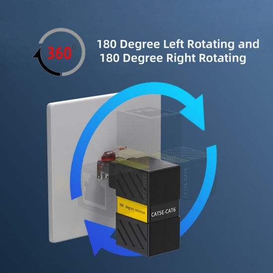 GetUSCart- chenyang CAT6 RJ45 90 Degree Angled Rotating Connector ...